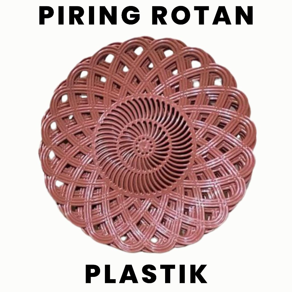 Jual 1 Biji Piring Rotan Anyam Plastik Merk Dynamic / Piring Plastik ...