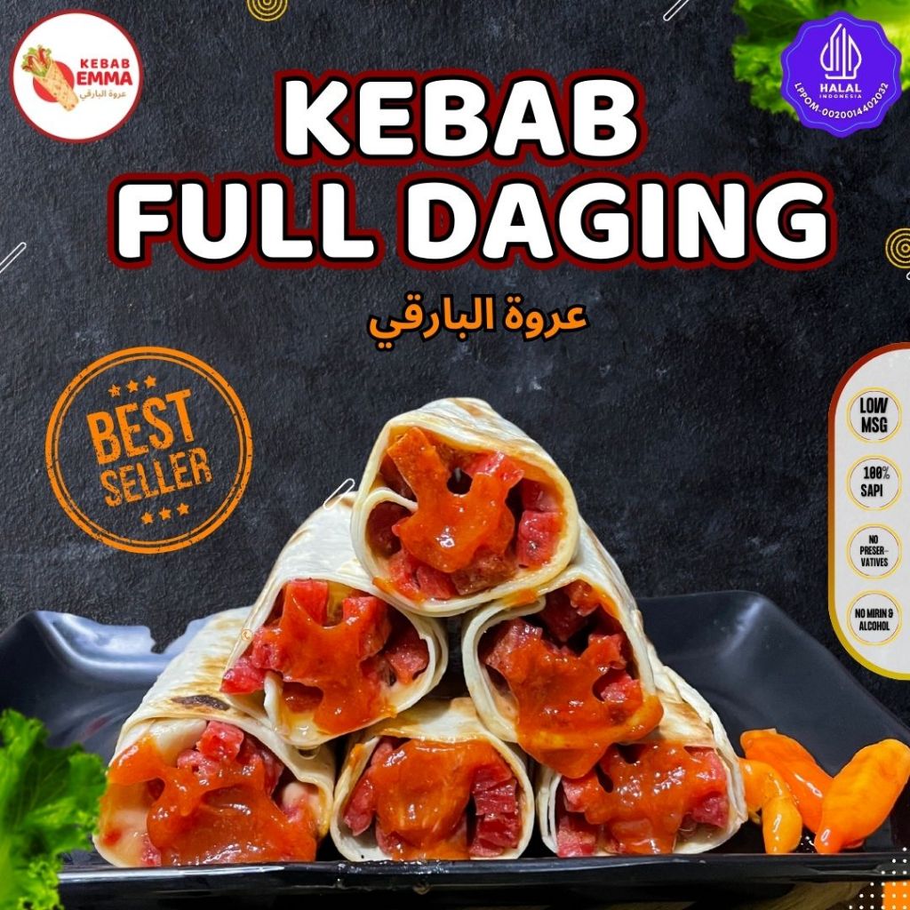 Jual Best Seller!! Kebab Frozen Full Daging Premium & Halal Isi 10 Pcs ...