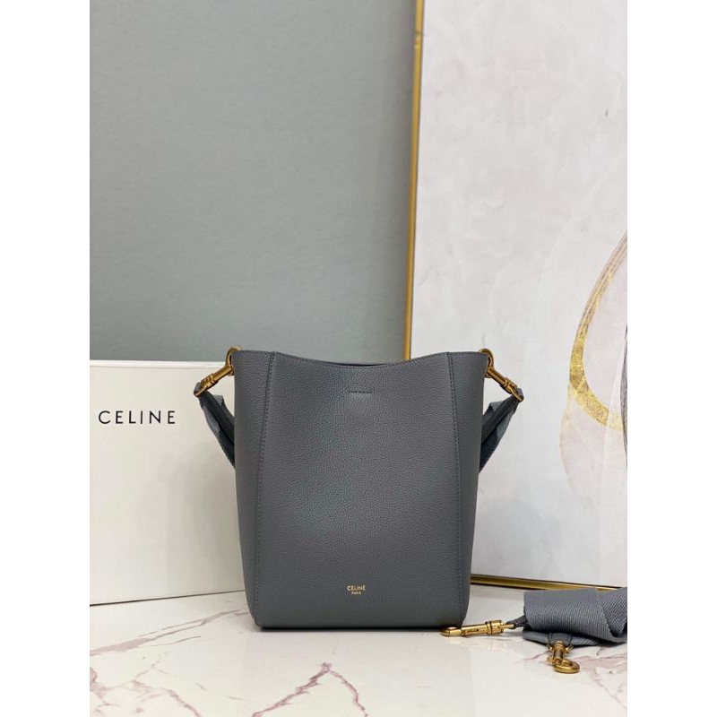 Jual With rec/bill Celine Sangle Small Bucket Bag in Soft Grained ...