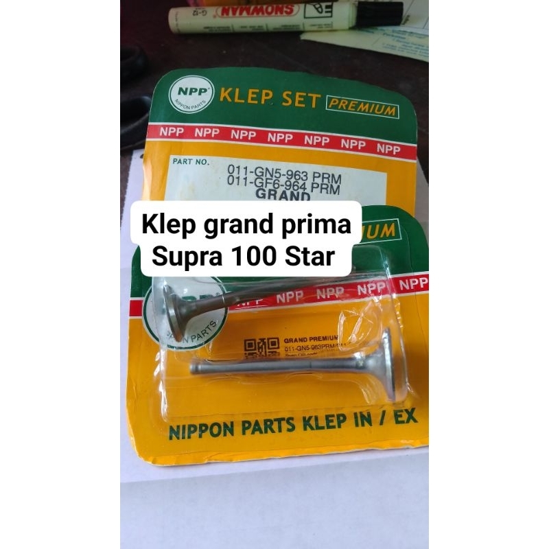 Jual klep set in ex besar kecil npp grand star prima Supra 100 cc ...