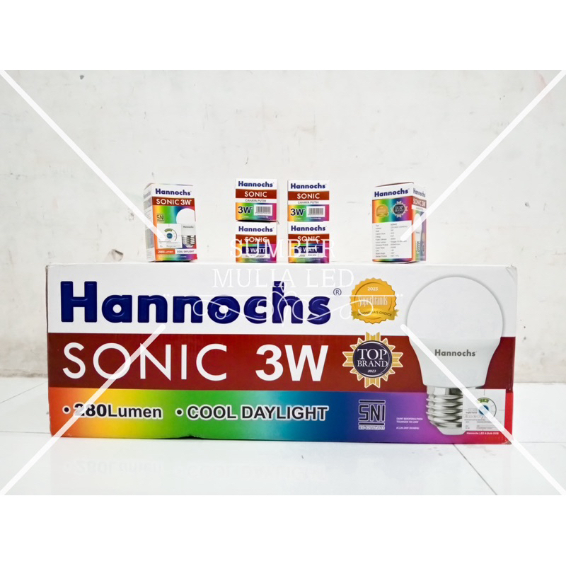 Jual [ PAKET HEMAT 1 KOLI / 1 DUS ] HANNOCHS SONIC LAMPU BOHLAM LED 3W 5W 7W 9W 12W 15W 20W 25W ...