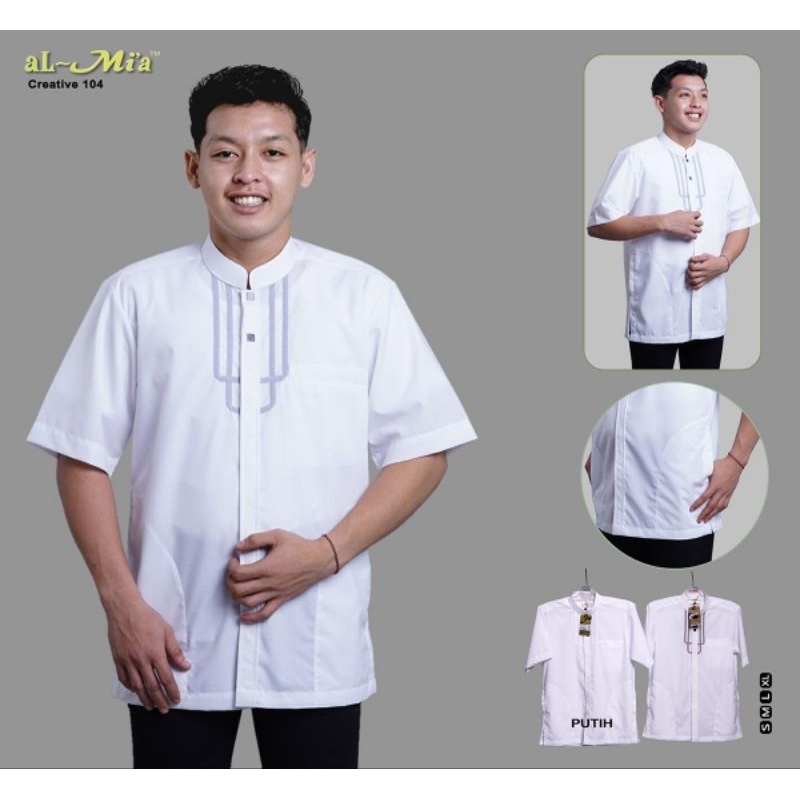 Jual NEW BAJU KOKO AL MIA MT CREATIVE ORIGINAL PENDEK | Shopee Indonesia