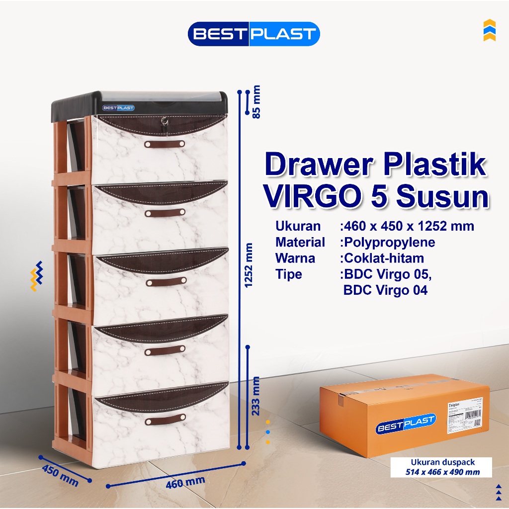 Jual Bestplast BDC 05 VIRGO / Drawer Cabinet / Lemari Laci Penyimpanan ...