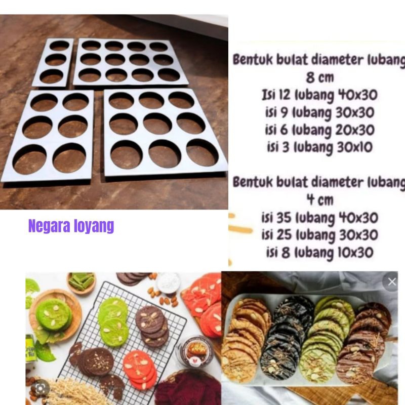 Jual cetakan Almond crispy bulat 8cm dan 4 cm bahan kertas PVC pode ...