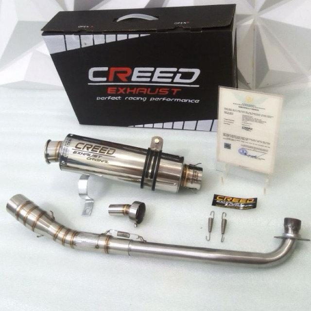 Jual knalpot racing creed exhaust + db killer for JUPITER Z, SUPRA X ...