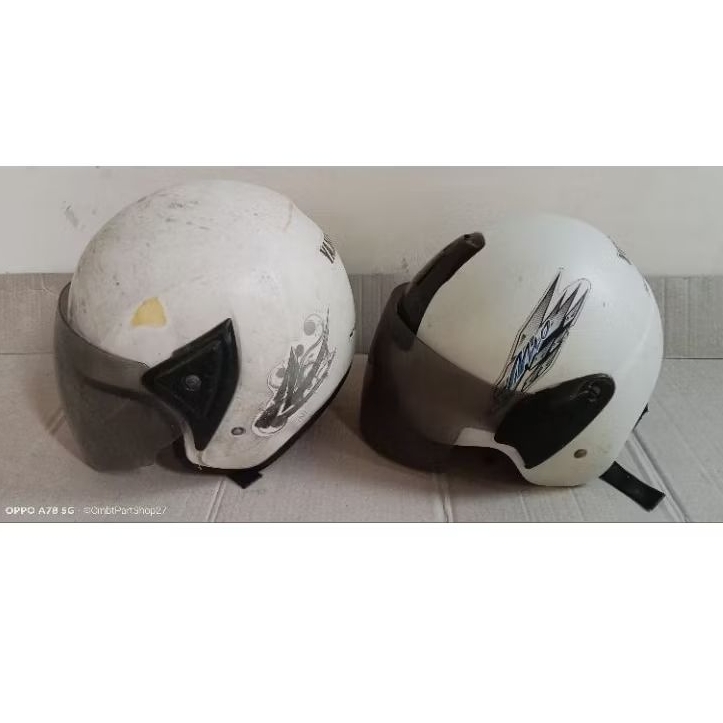 Jual HELM YAMAHA MIO PUTIH HELM KLASSIK BAGUS HELM MIO ORI MURAH ...