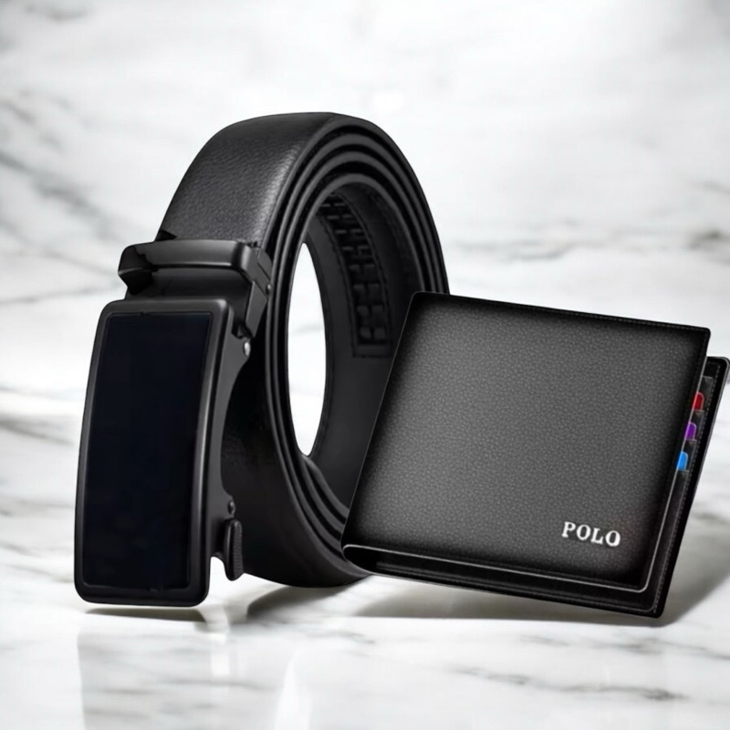 Jual Dompet Pria Polo Pendek Gratis Ikat Pinggang Kulit sintetis Rell ...