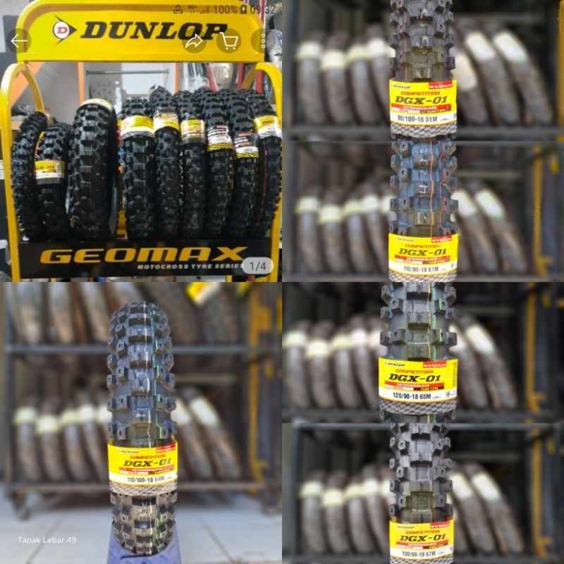 Jual Ban Off Road DUNLOP DGX 01 Ring 14 16 17 18 19 21 Ban Offroad ...
