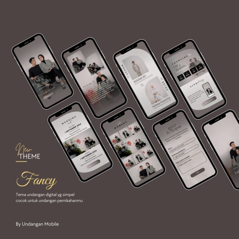 Jual Fancy (Tema undangan web digital yg simple dan mudah diganti warna ...