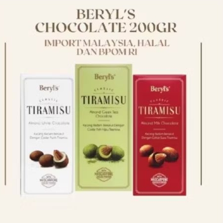 Jual COKLAT BERYLS BERYL'S CLASSIC TIRAMISU ALMOND BOX KOTAK 200GRAM ...