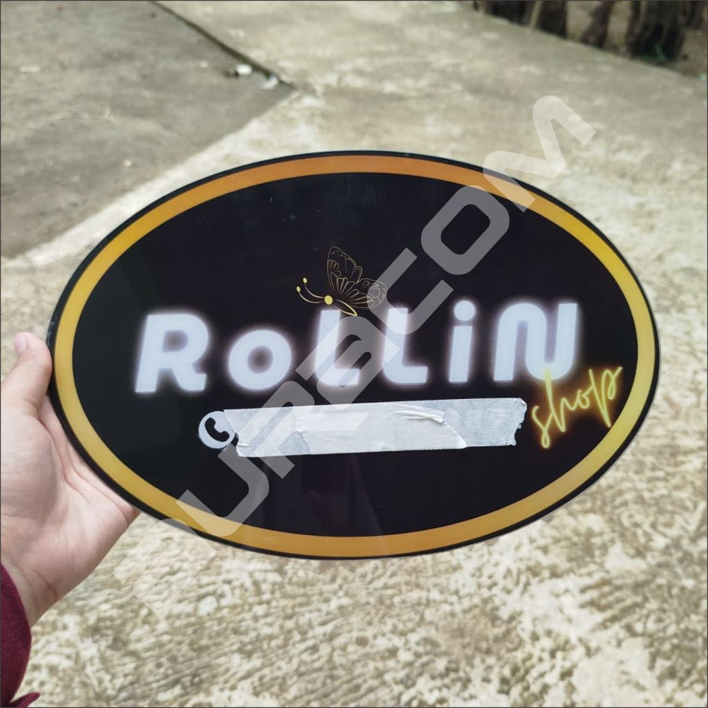 Jual Plang nama toko oval, Plang nama ruangan, plang nama akrilik ...