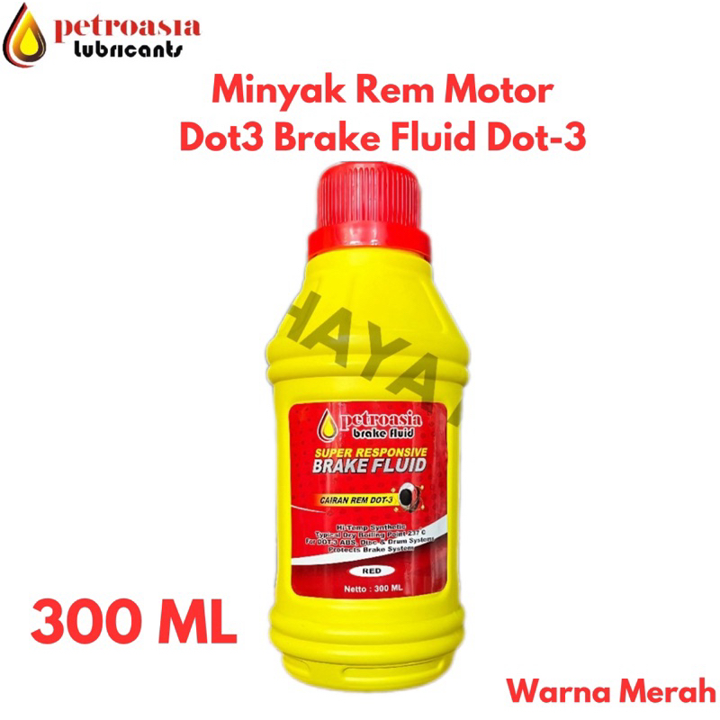 Jual Petroasia Brake Fluid DOT-3 300 ml Oli Minyak Cairan Rem Motor ...