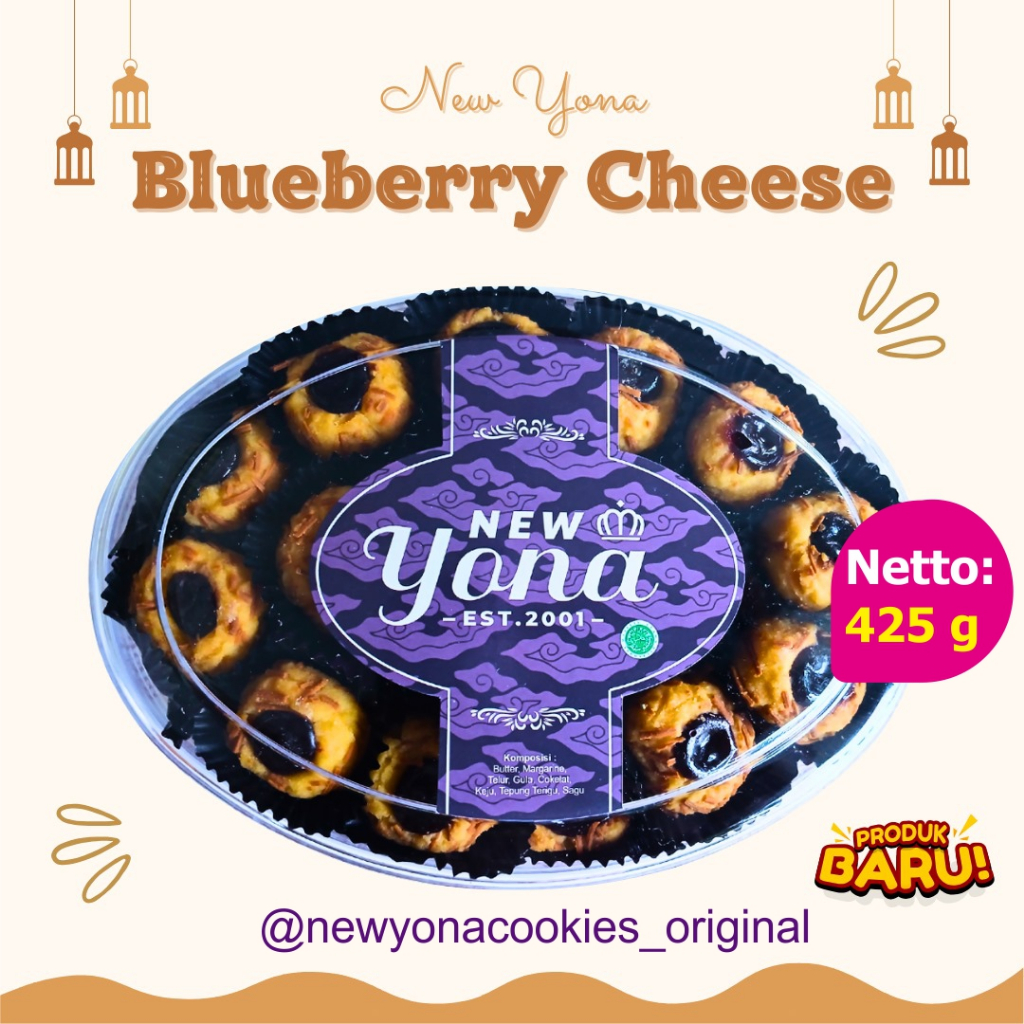 Jual [NEW ] Kue Kering Lebaran New Yona Cookies - Blueberry Cheese ...
