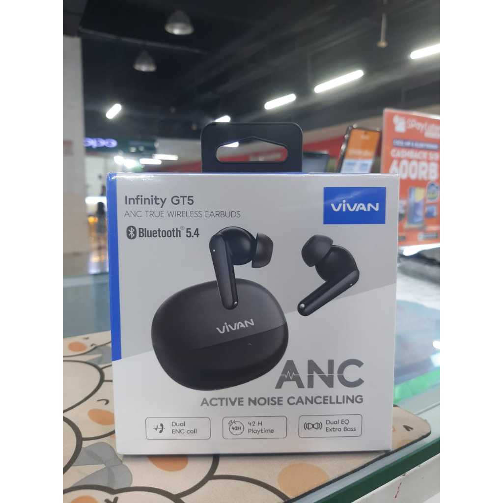 Jual VIVAN TWS Infinity GT5 | DUAL EQ Extra Bass | Adaptive ANC ...