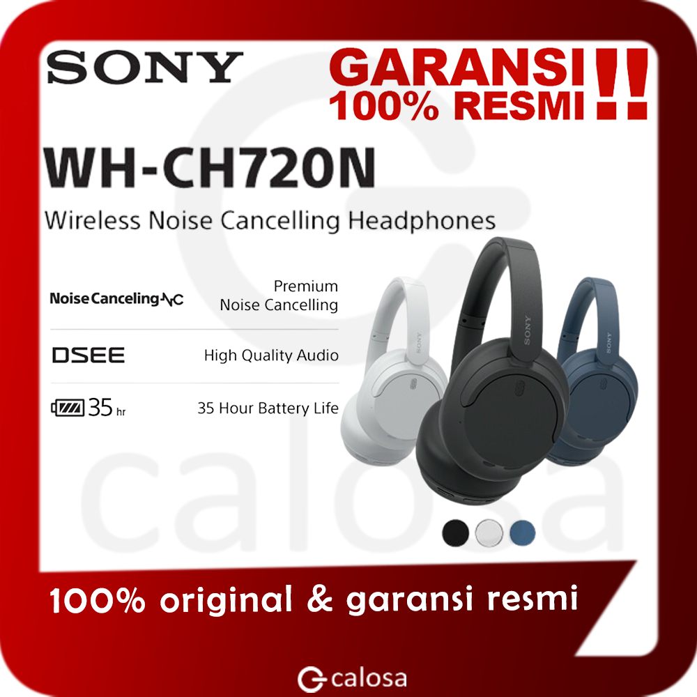 Jual Sony WH-CH720N / WH CH720N / WH CH720 N Noise-Canceling Headphone ...