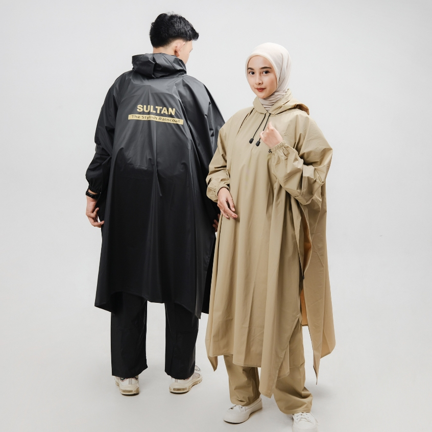 Jual Jas Hujan Motor Ponco Jumbo SULTAN Anti Rembes Model Kelelawar + Celana PVC Tebal gamis ...