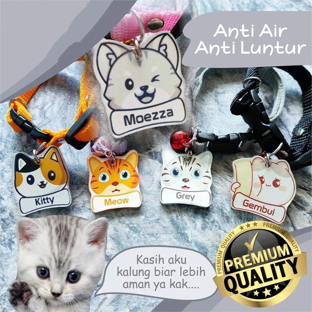 Jual kalung kucing custom nama dan motif gambar nya bebas pilih sesuai ...