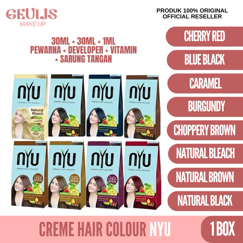 Jual NYU Creme Hair Colour 1Box | Shopee Indonesia