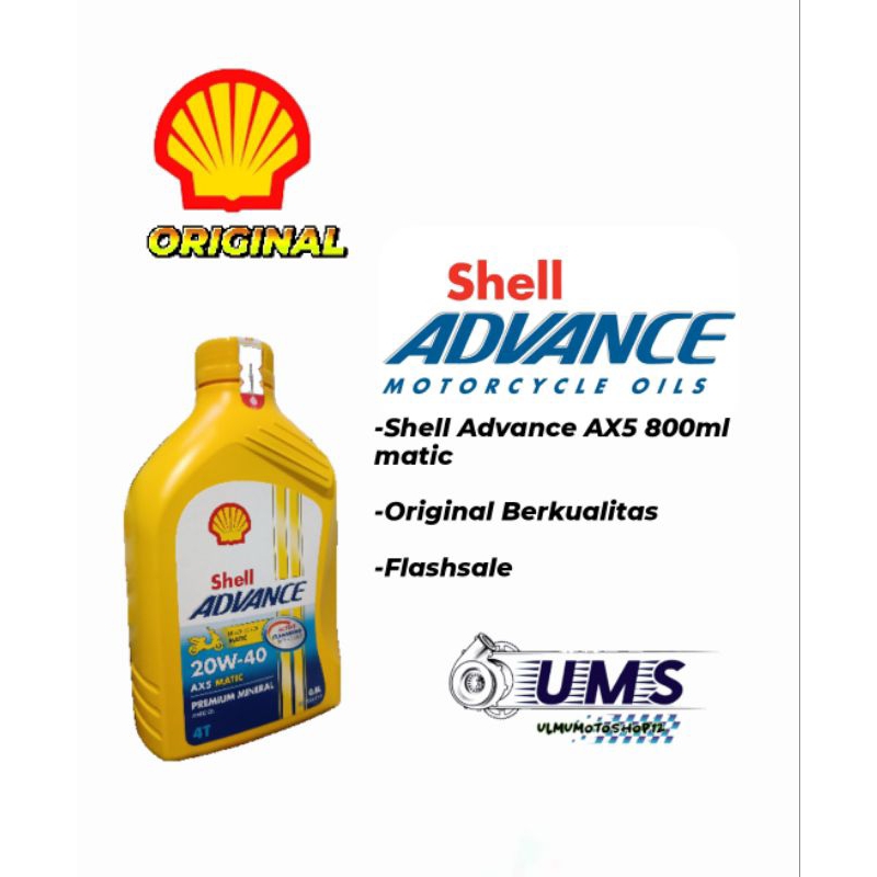 Jual SHELL advance AX5 0,8ML All matic scooter promoo!!! | Shopee Indonesia