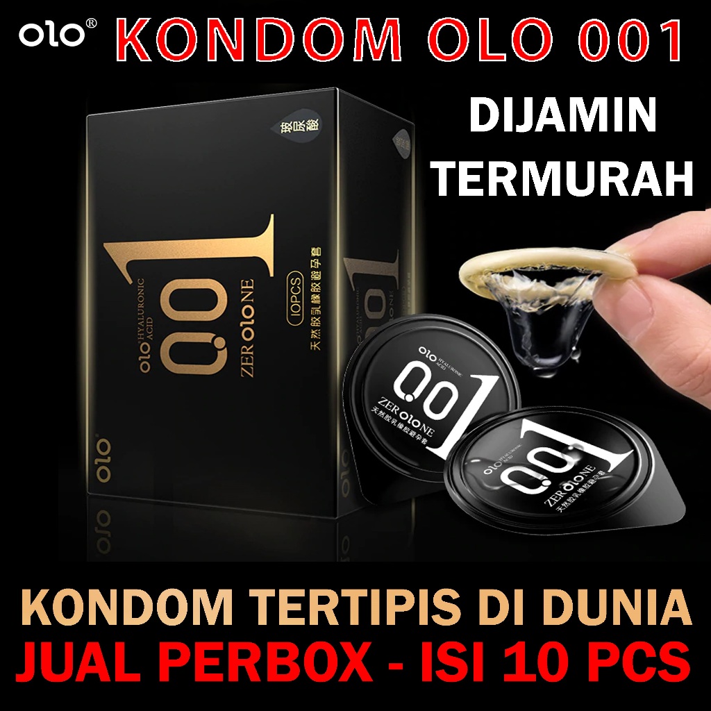 Jual Kondom OLO 001 Ultrathin Ultrasmooth Sangat Tipis Serasa Tidak Pakai Condom (1Box Isi 10 ...