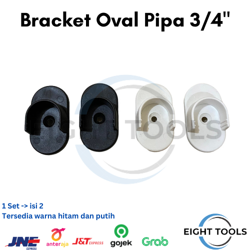 Jual Bracket Gantungan Plastik / Bracket Pipa / Bracket Pipa Oval 3/4 ...