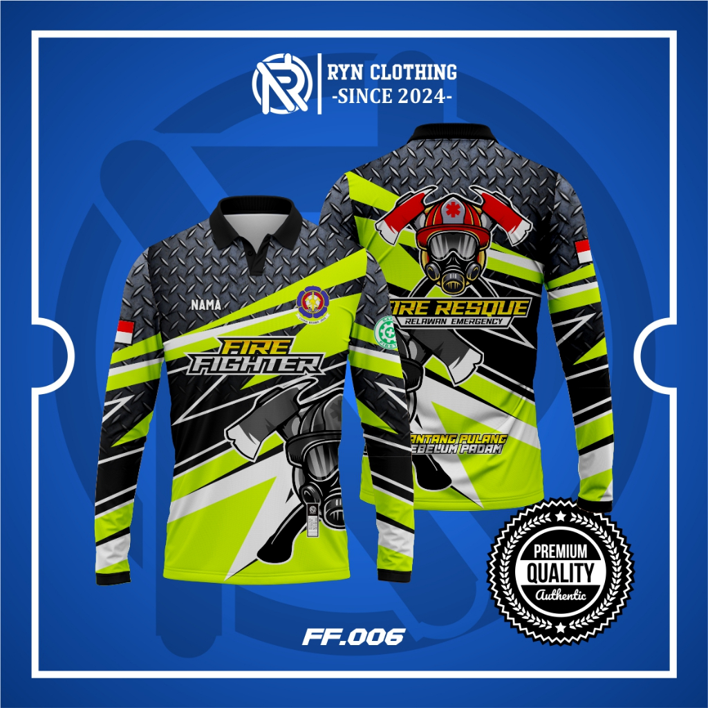 Jual JERSEY PEMADAM KEBAKARAN KAOS DAMKAR FULL PRINTING FREE CUSTOM ...