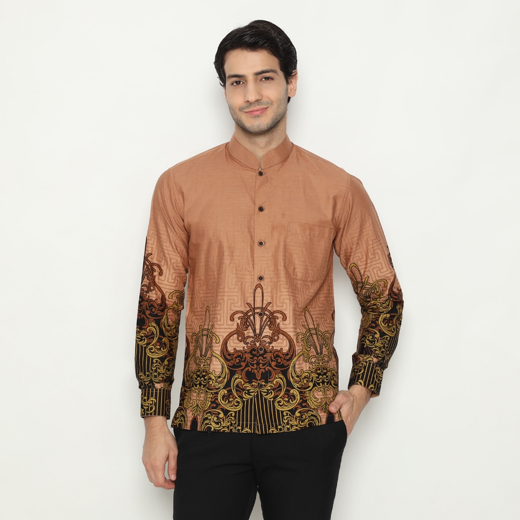 Jual LUIGI RICCIO Kemeja Koko Batik Pria New Brown Series Fashion Muslim Spesial Ramadhan ...