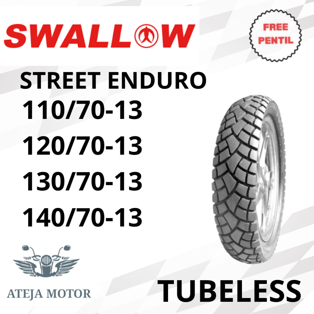 Jual Ban Nmax Ban Ring 13 Swallow Street Enduro 110/70-13 120/70-13 130 ...