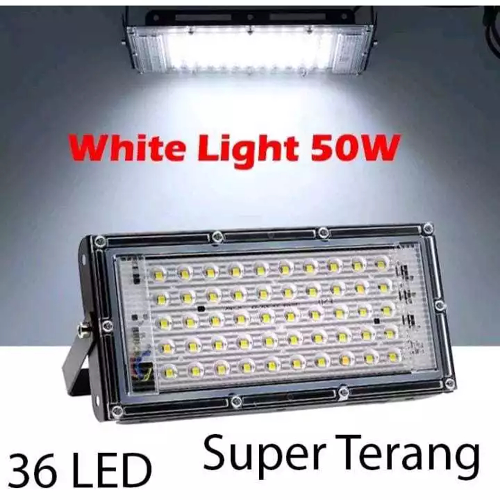 Jual LAMPU SOROT LED RGB 50W 220V / WARNA WARNI LED SOROT REMOT 50 WATT ...