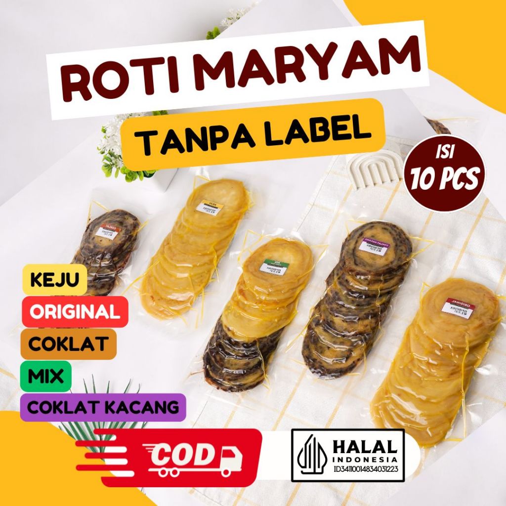 Jual Roti Maryam isi 10 [TANPA LABEL] CANAI / CANE [UNTUK DIJUAL LAGI ...
