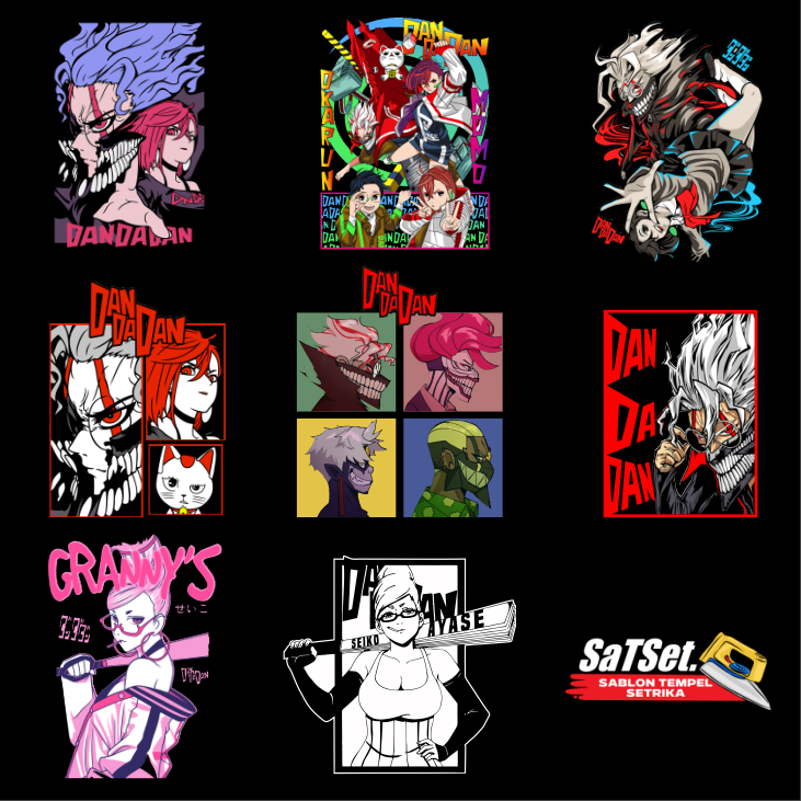 Jual SABLON SETRIKA SABLON DTF PRINTING ANIME DANDADAN OKARUN MOMO ...