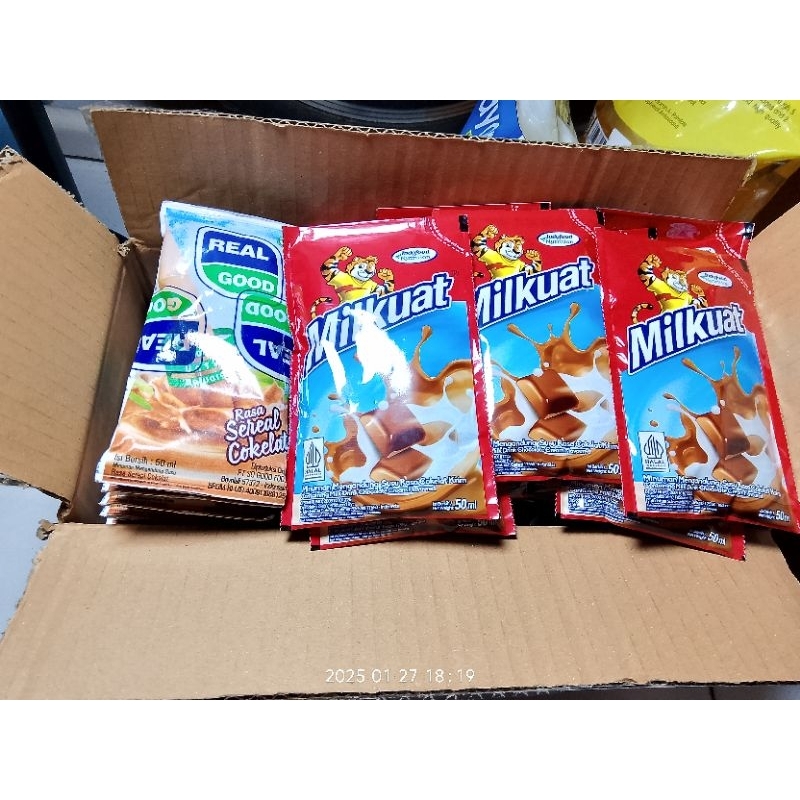 Jual Paket 20 MIX susu bantal Milkuat 50 ml & Real good susu bantal 50 ...