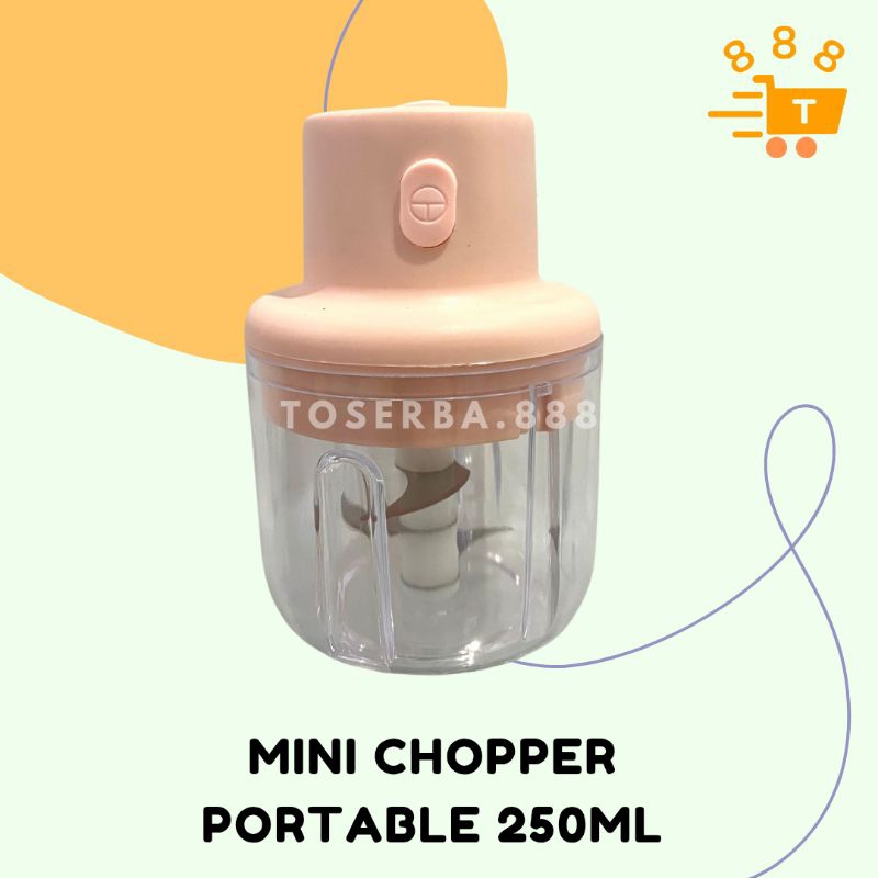 Jual Mini Chopper Portable 250ml Blender Bumbu Halus Bawang Mpasi ...