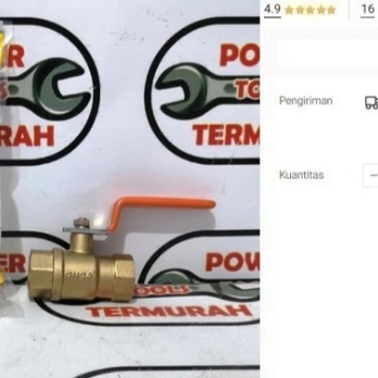 Jual Ball Valve ONDA 1/2" Kuningan Brass Stop Kran Gate Valve Gagang Handle | Shopee Indonesia