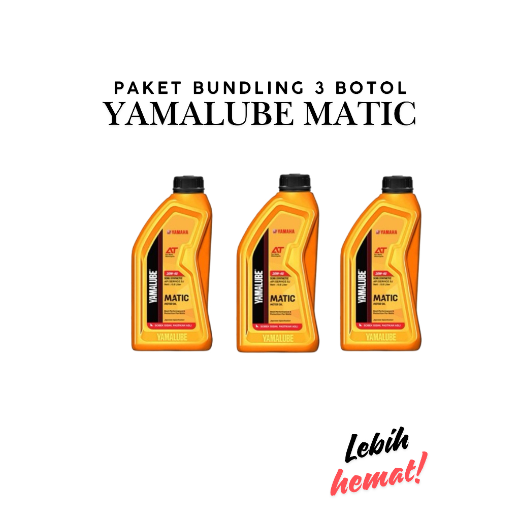 Jual Paket Bundling 3 Botol Yamalube Matic 0.8L (800 ml) | Shopee Indonesia