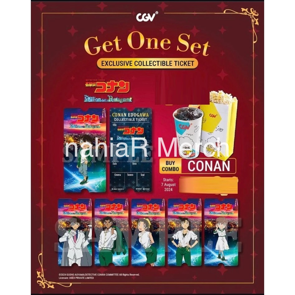 Jual Detective Conan: The Million-Dollar Pentagram x CGV Official Collectible Ticket Set ...