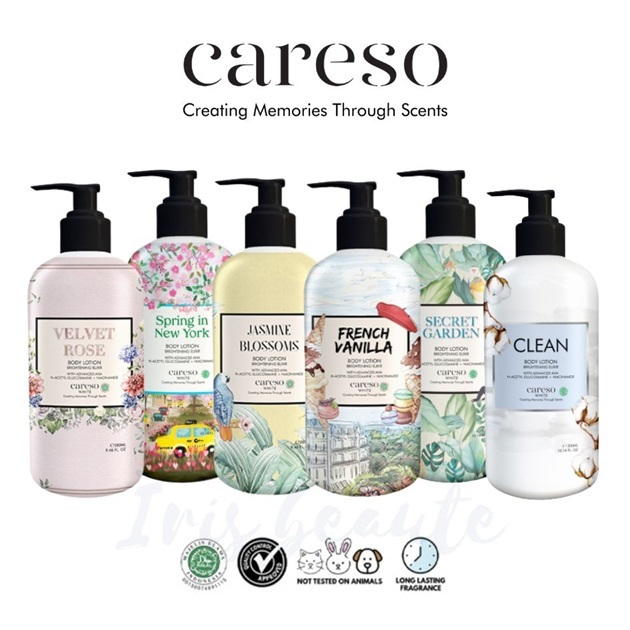 Jual ☘️ CHAROZA ☘️ CARESO Body Lotion Brightening 300 ML | Careso Body Lotion Travel Size ...