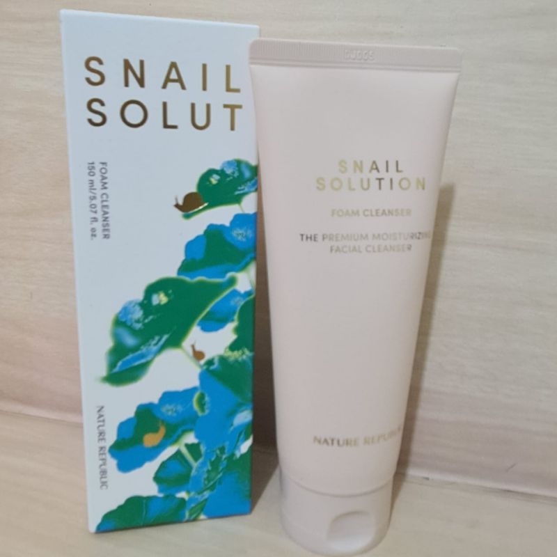 Jual Nature Republic Snail Solution Foam Cleanser 150ml | Shopee Indonesia