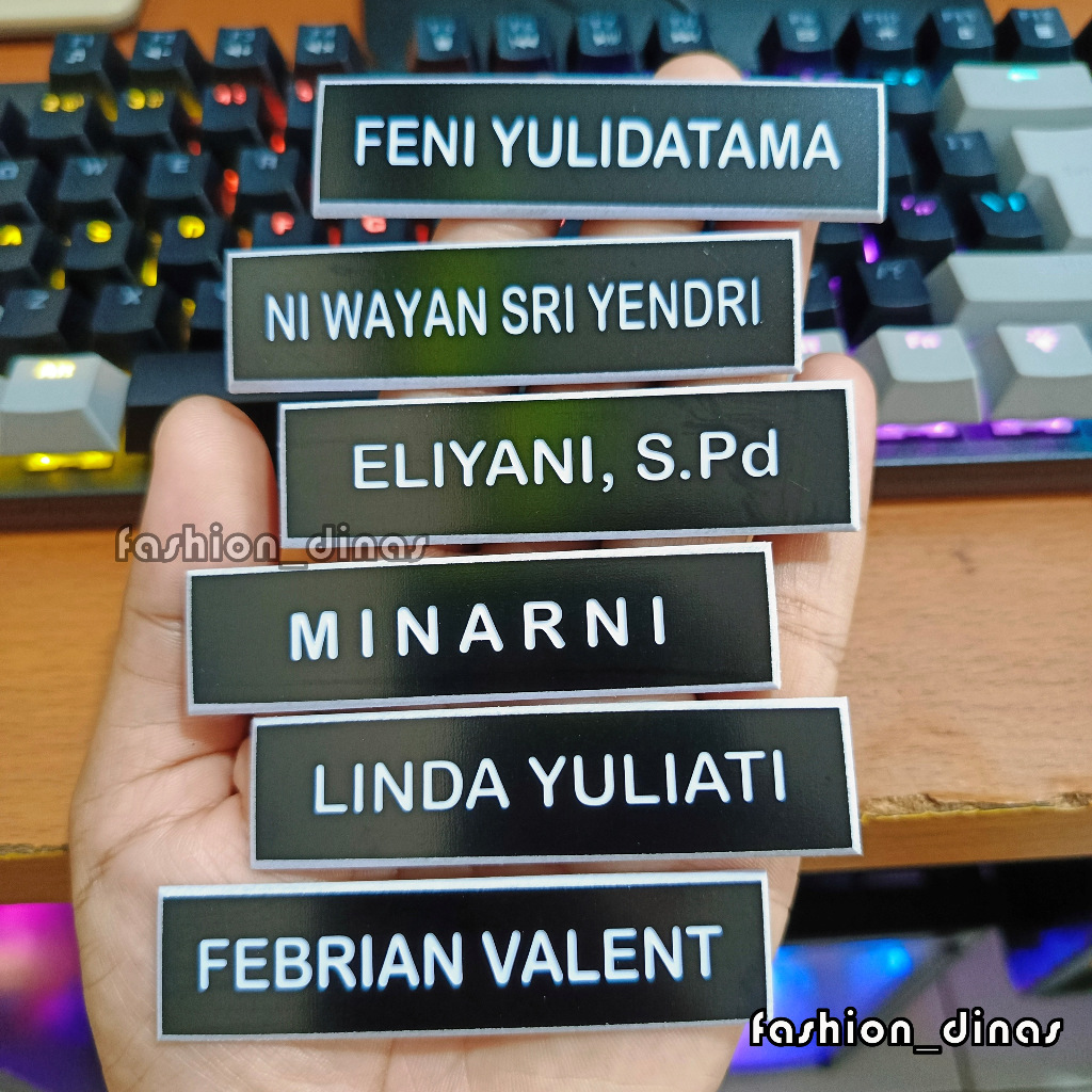 Jual NAME TAG ASN PAPAN NAMA BHAYANGKARI HITAM LIS PUTIH | Shopee Indonesia