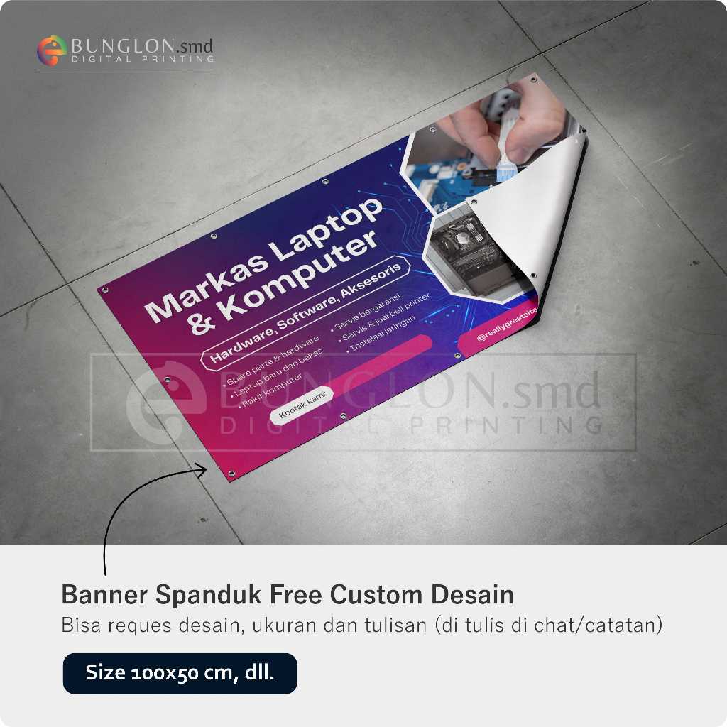 Jual PRINT CETAK SPANDUK BANNER MARKAS LAPTOP DAN KOMPUTER CUSTOM ...