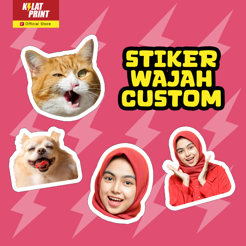 Jual Stiker Wajah Custom Face Suka Suka Sticker Muka | Shopee Indonesia