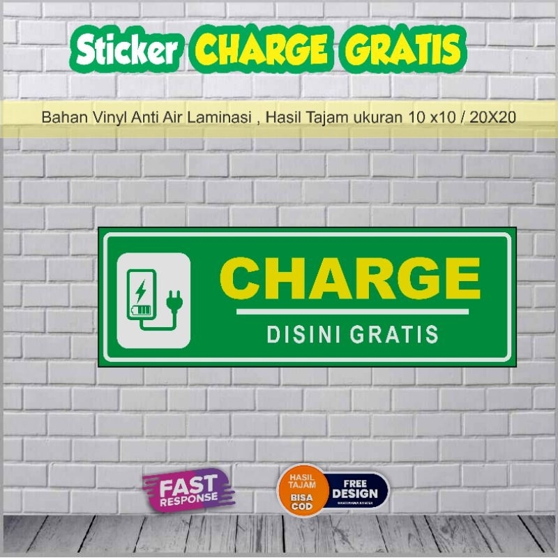 Jual Stiker Charger Gratis | Shopee Indonesia
