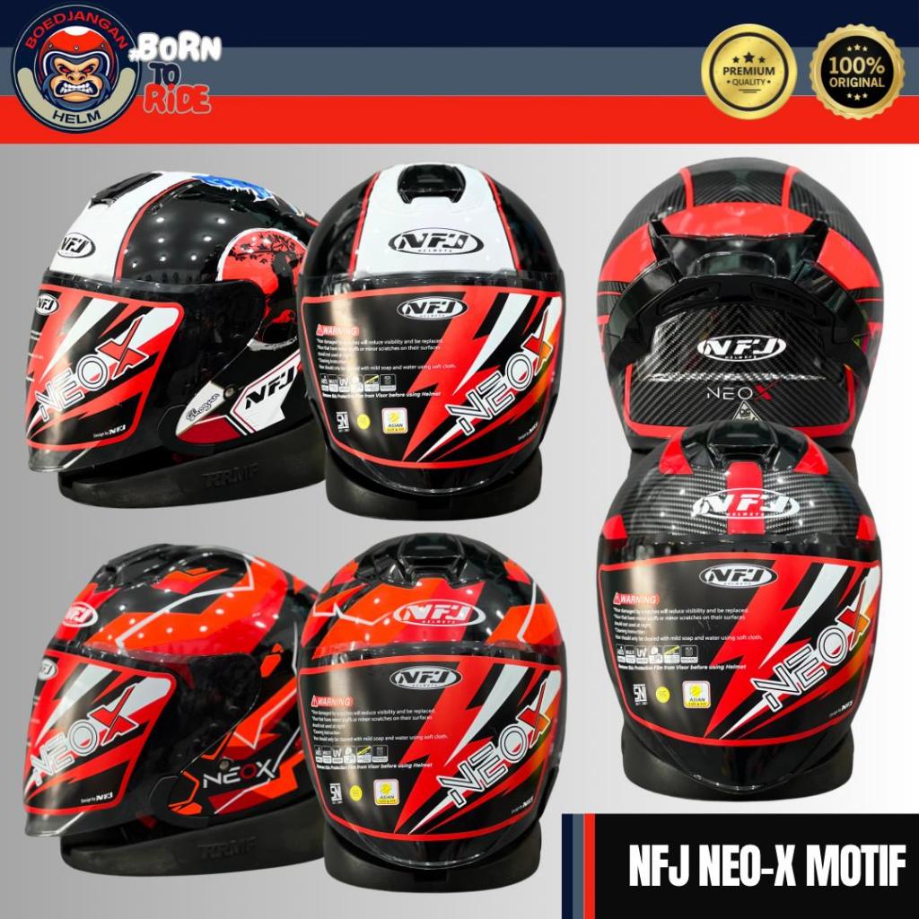 Jual HELM NFJ NEO-X MOTIF HELM HALF FACE STANDART SNI 100% ORIGINAL ...