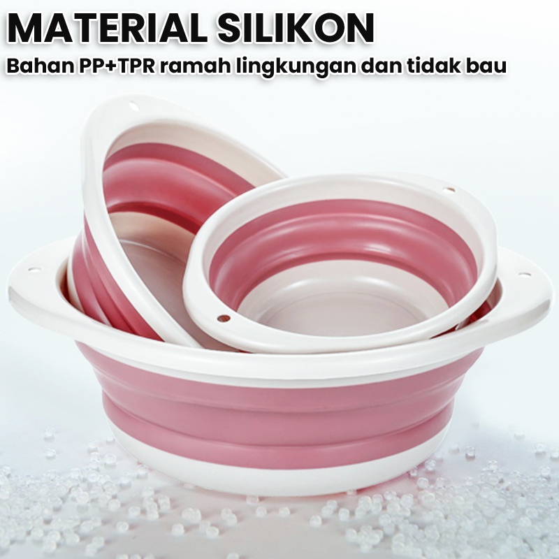 Jual Baskom Lipat Praktis Foldable Baby Wash Basin Ember Lipat ...
