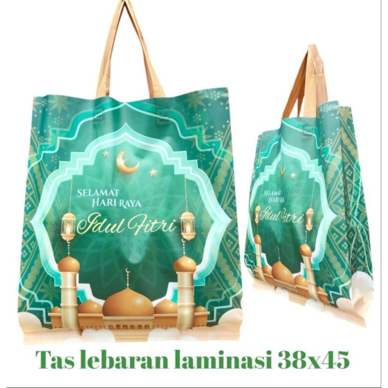 Jual Tas Lebaran Idul Fitri Laminasi 38x45 / Tas Hampers Lebaran ...