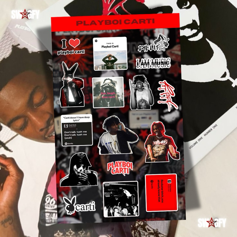 Jual Sticker Kiss Cut Playboi Carti HipHop Opium | Shopee Indonesia