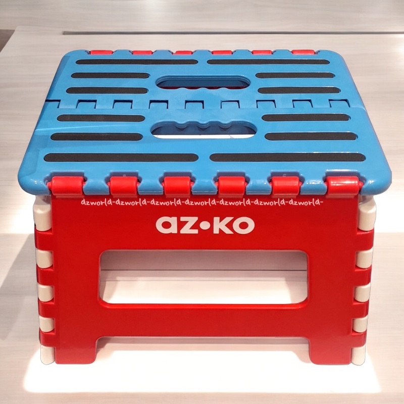 Jual Azko Folding Step Stool 22cm Blue Red Kursi Tangga Lipat Merah Biru Chair Sit Kursi ...