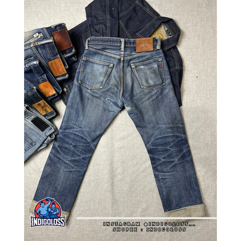 Jual ‼️IRON HEART [IH-634s] 21oz SELVEDGE DENIM JEANS not Momotaro Evisu Oni Denim | Shopee ...