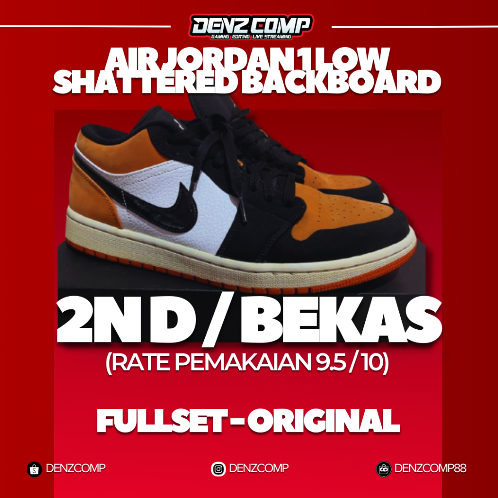 Jual Air Jordan 1 Low Shattered Backboard 45EU | Shopee Indonesia