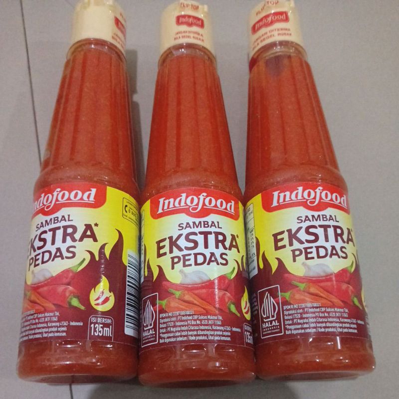 Jual Indofood Sambal EXTRA PEDAS Botol 135ml | Shopee Indonesia